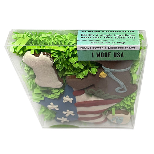 I Woof USA - 4ct Box of All-Natural Decorated Gourmet Dog Treats ...